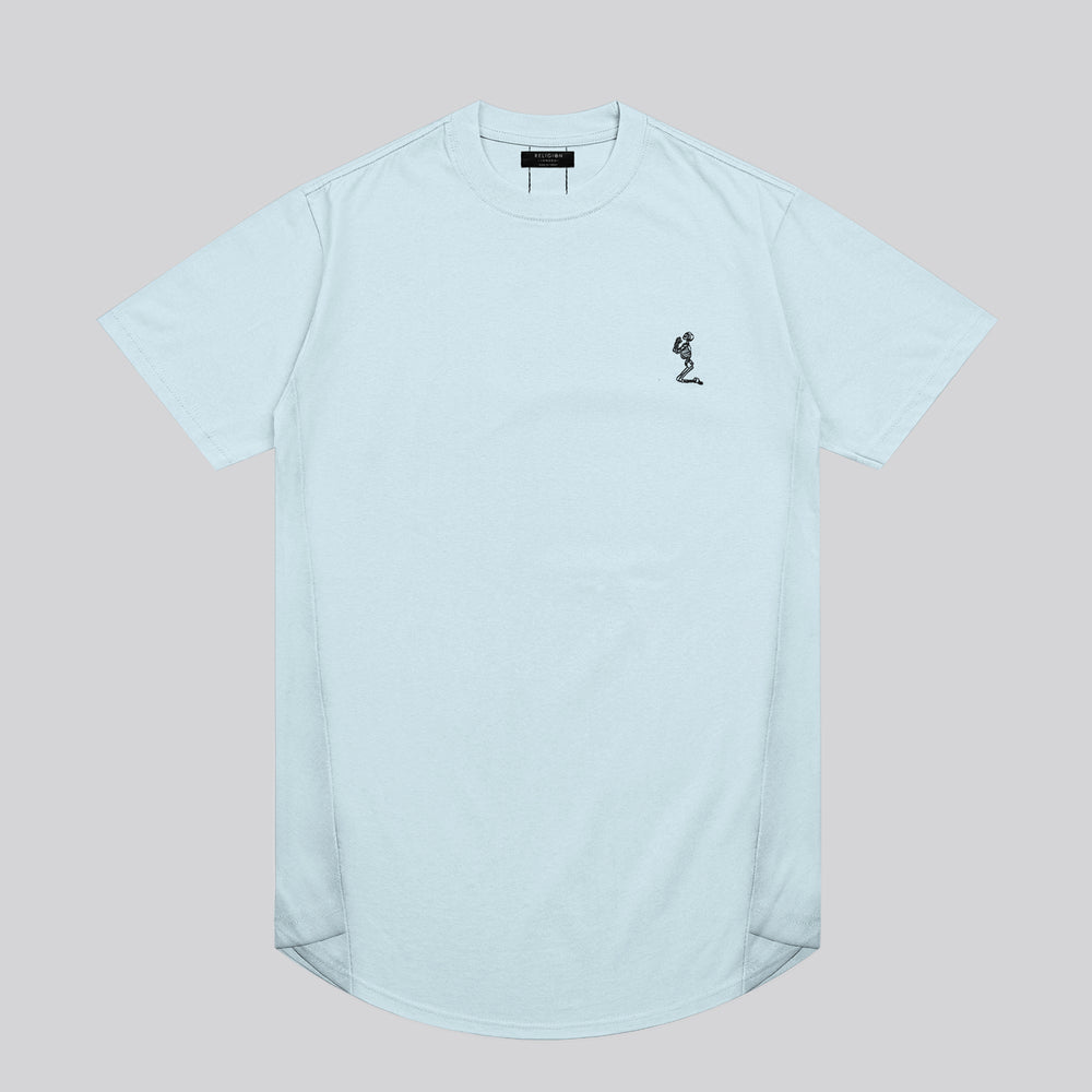 RELIGION Essential Swag Curved Hem Pale Blue T-Shirt