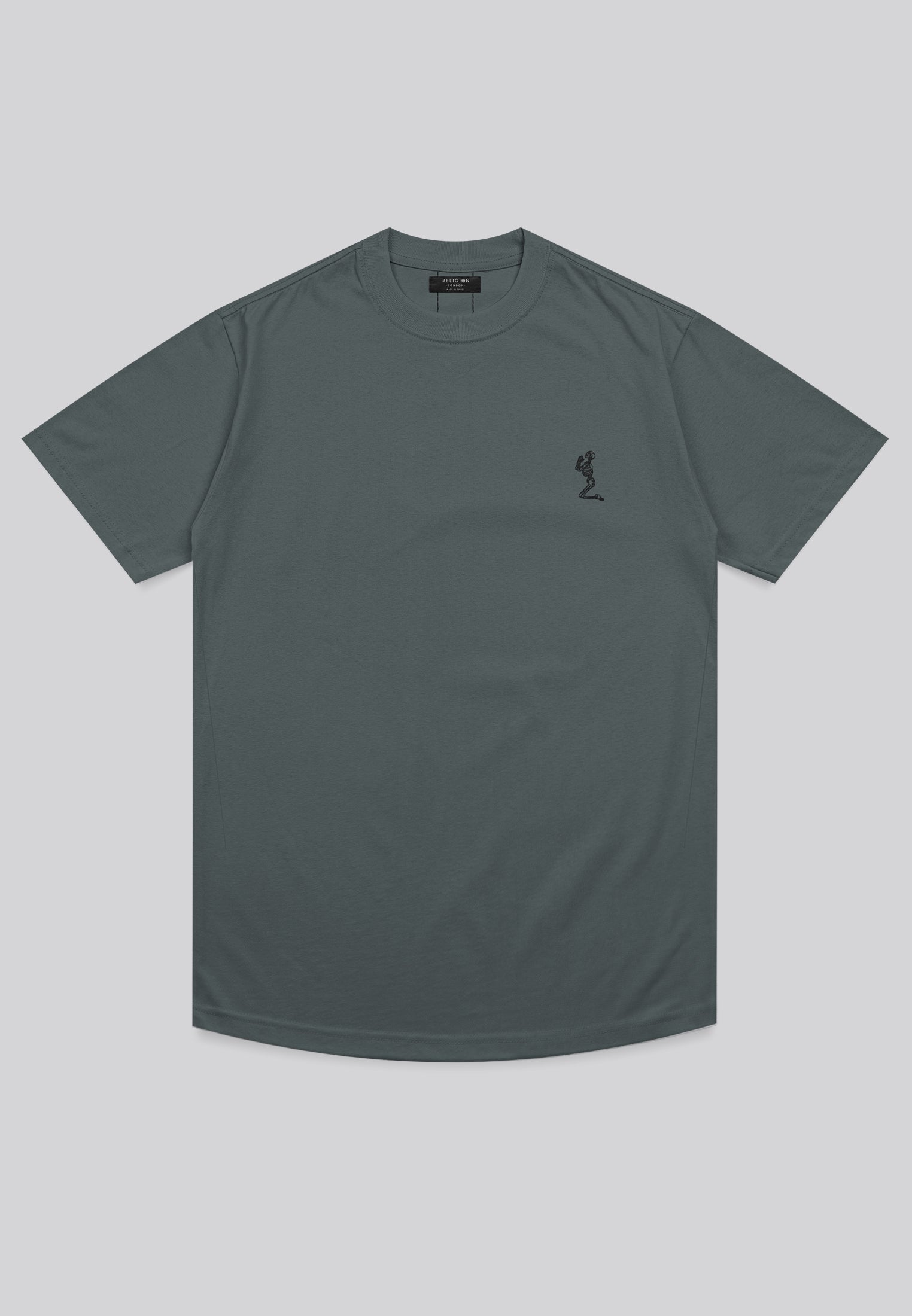 RELIGION Essential Swag Curved Hem Dark Metal T-Shirt