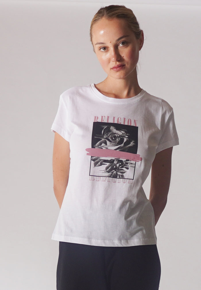 RELIGION Devotion Rose Graphic T-Shirt