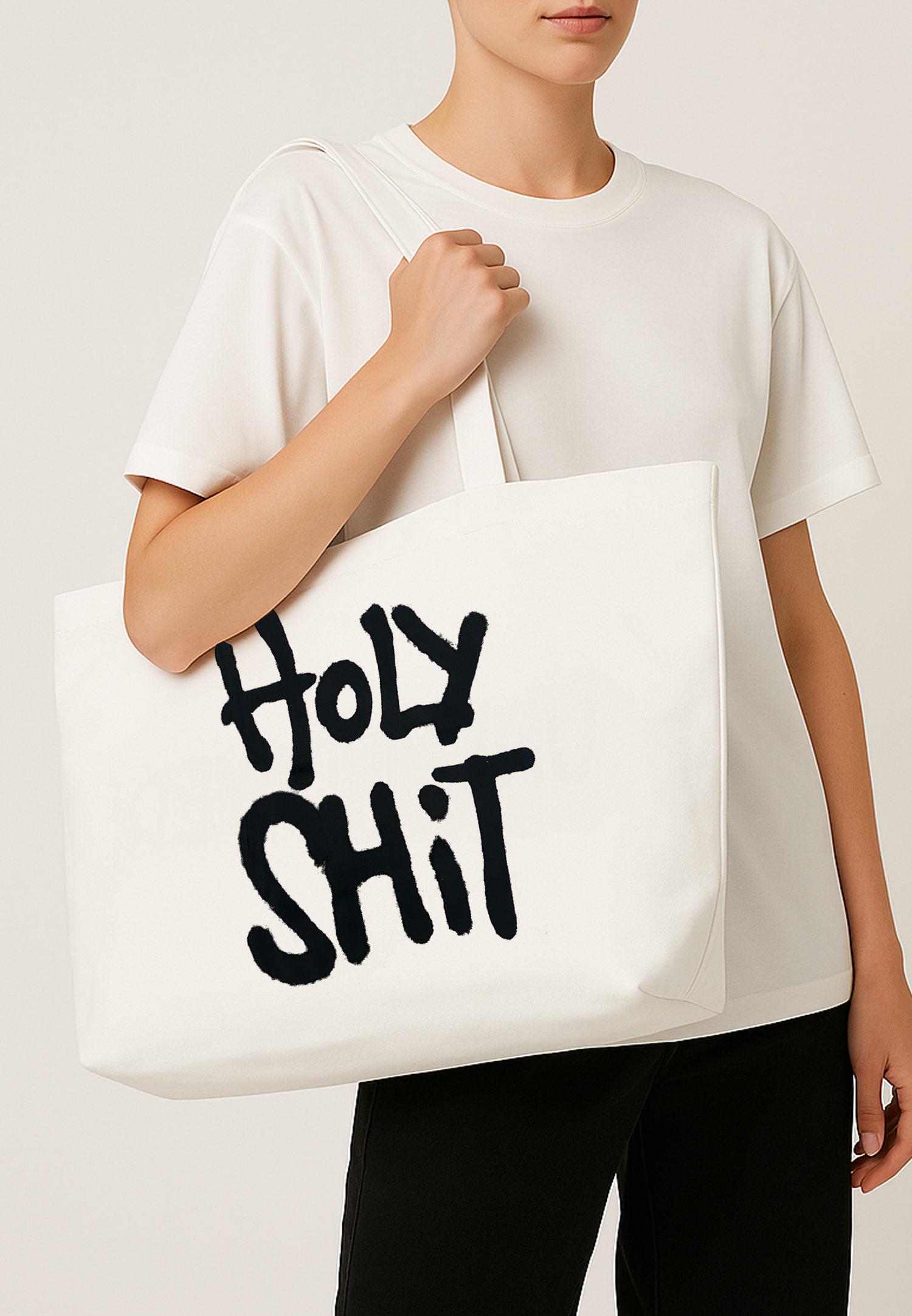 RELIGION Holy Shit Slogan White Bag