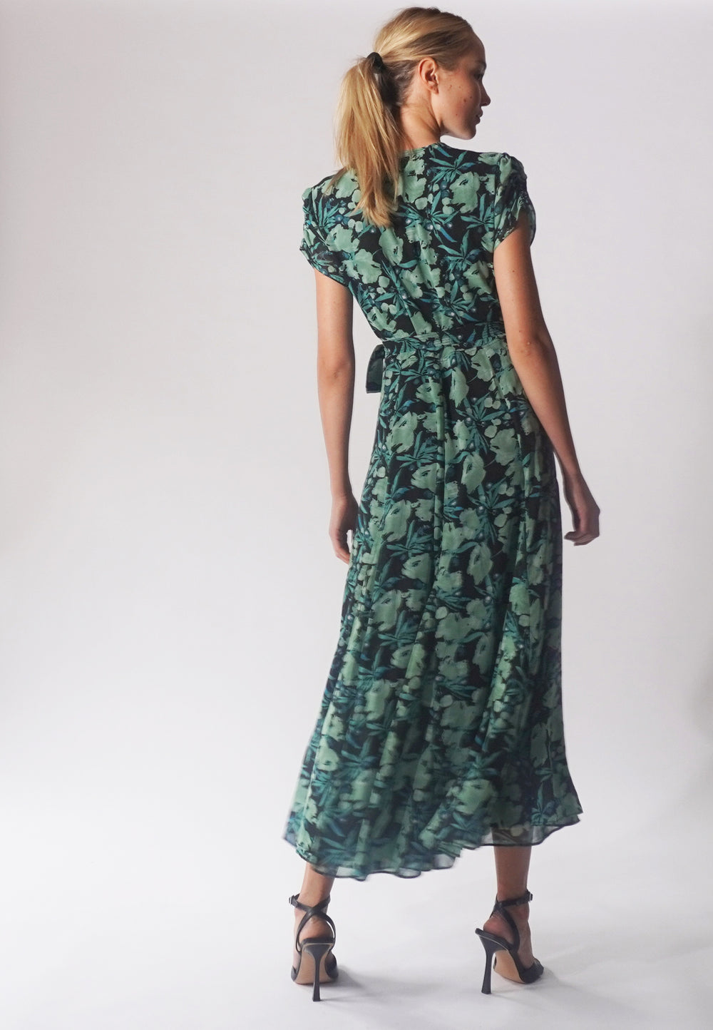RELIGION Solstice Floral Green Maxi Dress