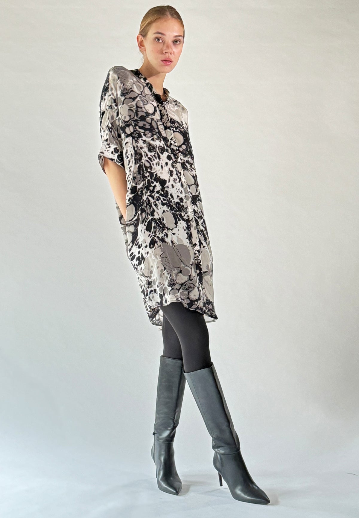 RELIGION Constellation Abstract Print Tunic Dress