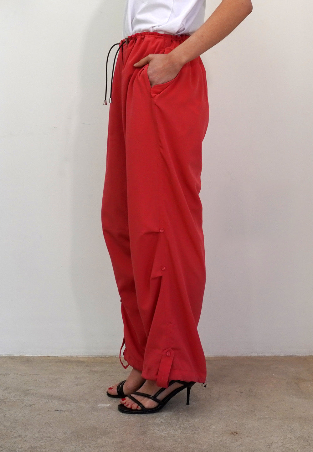 RELIGION Trace Coral Parachute Trousers