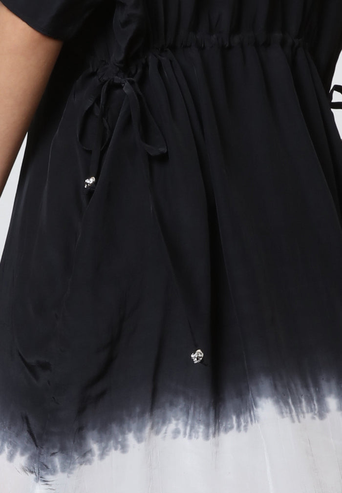 RELIGION Hidden Black Dip Dye Mini Dress